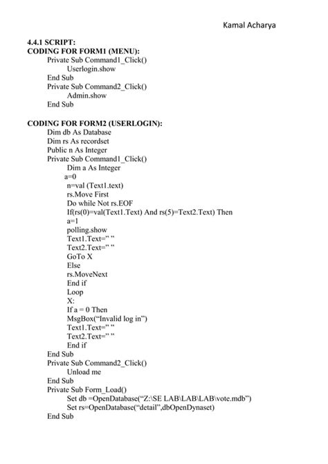 Online Voting System Project Management Systemdoc Operating Systems