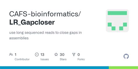 GitHub CAFS Bioinformatics LR Gapcloser Use Long Sequenced Reads To Close Gaps In Assemblies