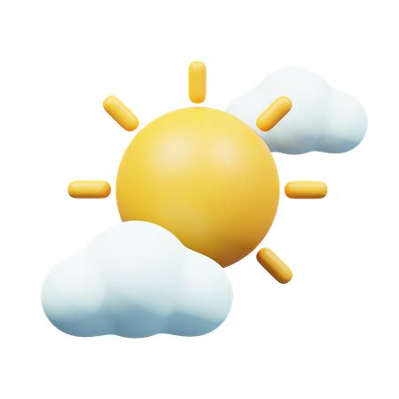 1326 3d Sunny Weather Icon Illustrations Free In Png Blend Gltf