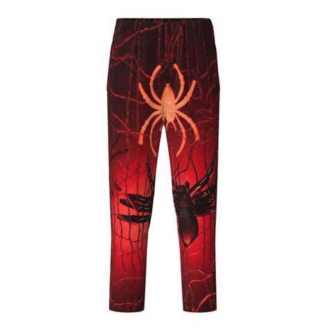 Yiaed Black Spider Web With Spiders Print Teenagers Lounge Pants
