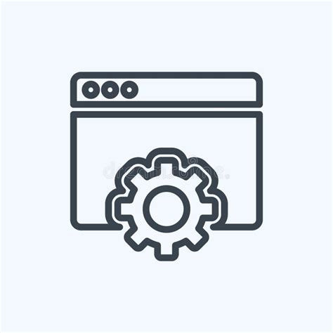 Icon Browser Settings Suitable For User Interface Symbol Line Style