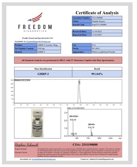 Ghrp 2 Acetate 10mg Research Peptide Vial For Lab Use