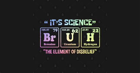 Its Science Bruh Periodic Table Of Elements Meme Nerdy Bro Chemistry