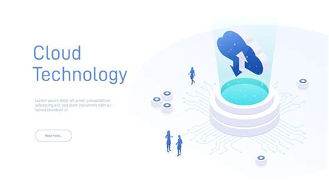 Premium Vector Big Data Processing Center Concept Of Cloud Database