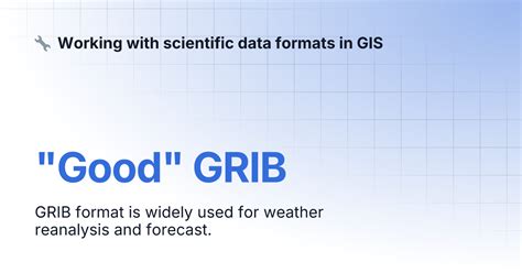 Good Grib Working With Scientific Data Formats In Gis