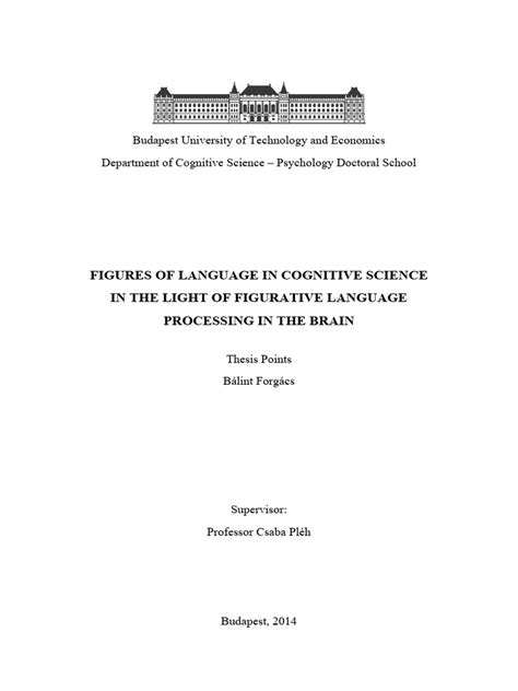 Phd Thesis Summary Pdf Cognitive Science Metaphor