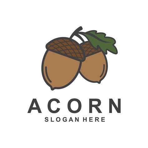 Acorn Logo Simple Design Template Flat Vector Illustration 40210416