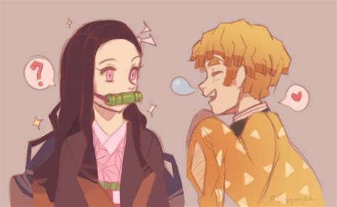 Nezuko X Zenitsu By Dragonskaa On Deviantart