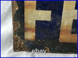 Large Vintage Early 20th Century Enamel Sign Hadfields Liverpool
