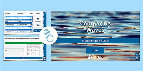 Comparing Waves Interactive Multiple Choice Quiz Twinkl