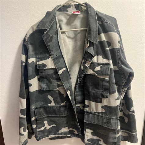 Rockin Grey Camo Jacket Depop