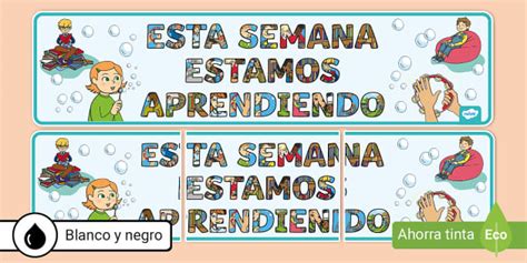 Cartel Esta Semana En Clase Estamos Aprendiendo Twinkl