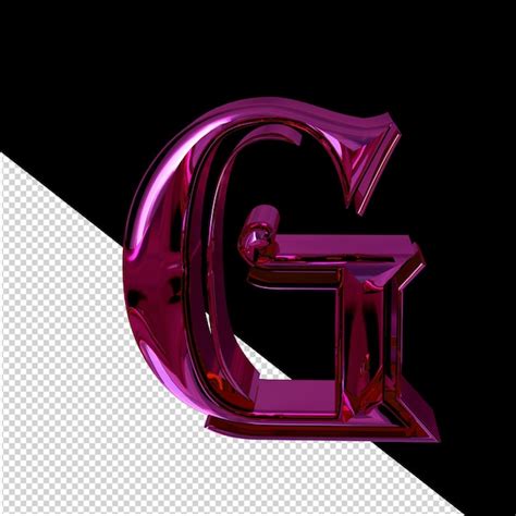 Lettre De Symbole Violet G Psd Premium
