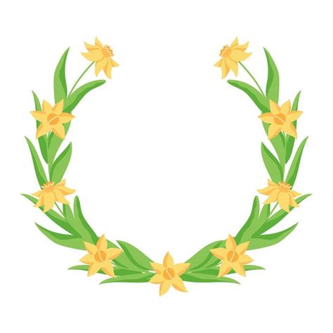 Daffodil Border Pattern Vector Art Icons And Graphics For Free Download