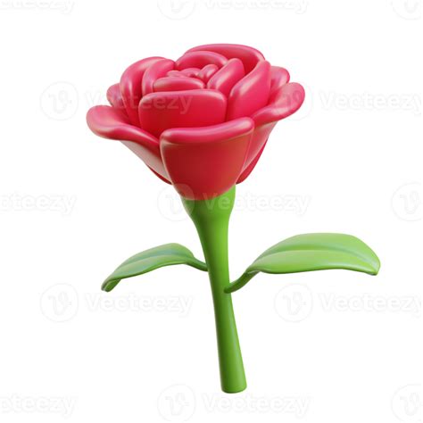 3d Red Tulip Representation From Netherlands 51797157 Png