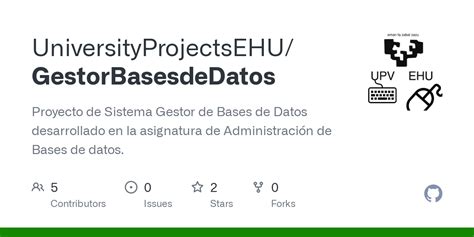 Github Universityprojectsehugestorbasesdedatos Proyecto De Sistema Gestor De Bases De Datos
