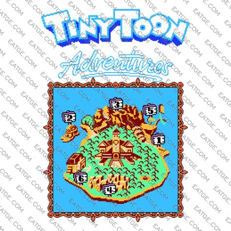 Map Of Tiny Toon Adventures White T Shirt Eatge