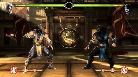 Mortal Kombat 9 - Scorpion комбо урок - YouTube