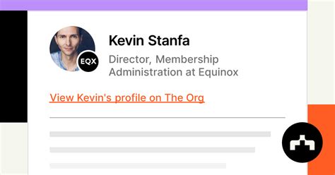 Kevin Stanfa Director Membership Administration At Equinox The Org
