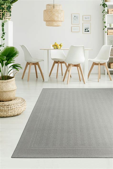 Сив вълнен килим Лана с рамка Килими КАМКО