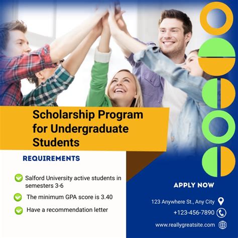 University Scholarship Program Instagram Post Template Postermywall