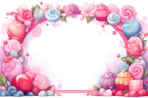 Premium Photo Colorful Sweet Candy Frame Traditional Candies For Seker Bayram Holiday With