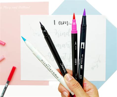 The Absolute 4 Best Hand Lettering Brush Pens For All Beginners