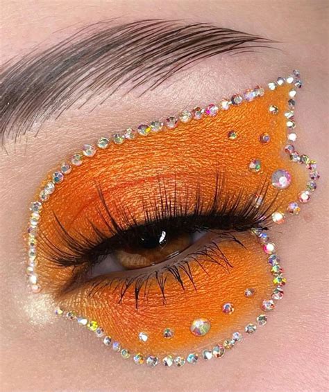 Orange Butterfly Eye Makeup