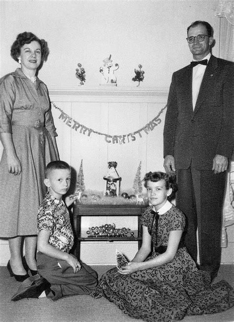 Gerald And Laura Steffes Of Yorba Linda Christmas Circa 1954