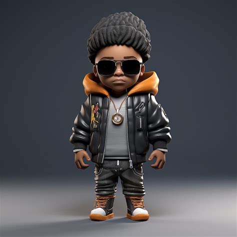 Premium Ai Image Hyperreal 12k Gritty Hip Hop Chibi Ultradetailed 3d