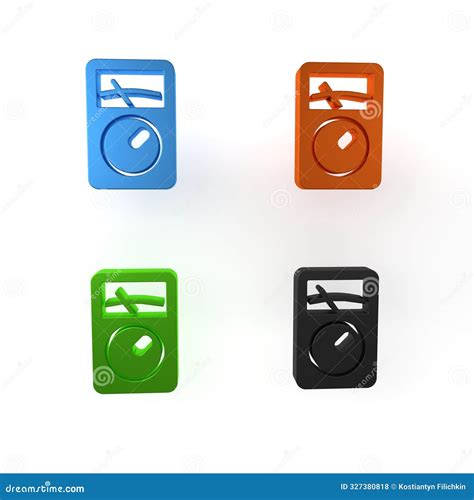 Set Ampere Meter Multimeter No Lightning Computer Mouse And Cloud