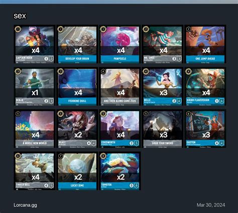 Sex Lorcana Deck Disney Lorcana