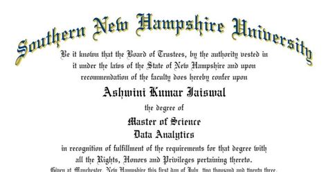 Ashwini Kumar Jaiswal On Linkedin Just Received My Master Of Science From Southern New