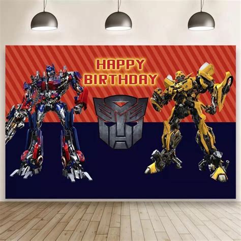 Transformers Party Supplies Birthday Banner Backdrop Party Deco
