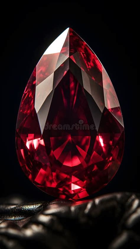 Red Crystal Ruby Gemstone Crystal Ai Generated Stock Illustration