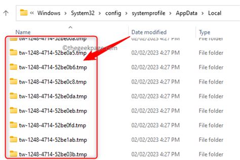 empty tw tmp folders in system32 directory in windows 11 10