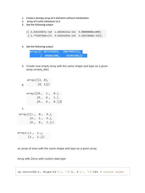 Numpy Programs Pdf