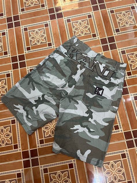 Karl Kani Camouflage Embroidered Script Logo Mens Fashion Bottoms