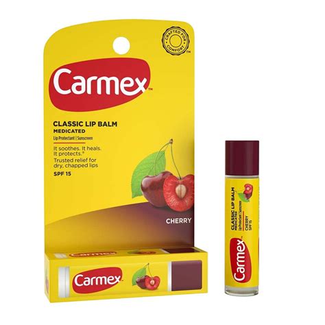 Carmex Cherry Moisturizing Lip Balm Stick Spf 15 0 15 Oz Hsa Fsa