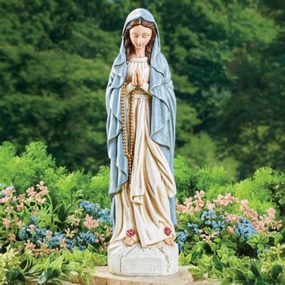 Virgin Mary Statue Blessed Mother Religious Garden Lawn Outdoor