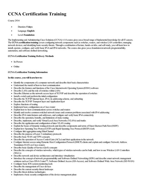 implementing administering cisco ccna pdf cisco certifications