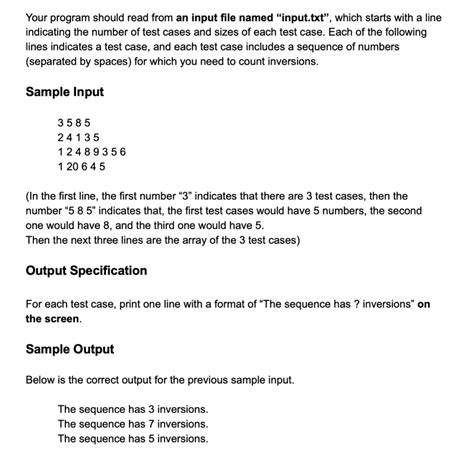 solved count inversions inversion count for an array