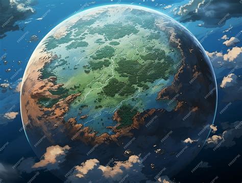 Free Photo Anime Style Earth