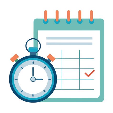 A Small Clock Date Concept Or Stop Watch Calendar Icon Vector Premium