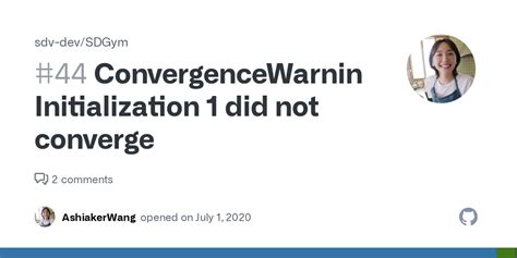 Convergencewarning Initialization 1 Did Not Converge · Issue 44 · Sdv