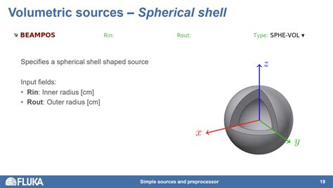 spherical volume source in source newgen f source definition fluka
