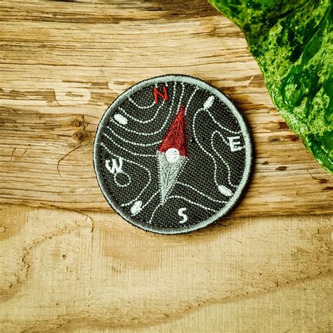 Compass Patch Topo Morale Patch Velcro Patch Jackalope Forest
