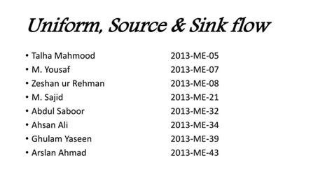 Source Sink Flow PPTX Physics Science
