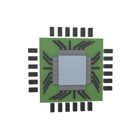 3d Model Microchip Symbol V1 001 Vr Ar Low Poly Cgtrader
