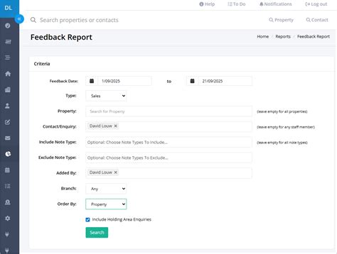 Feedback Report Overview Vaultre